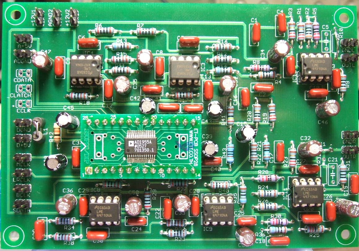 AD1955とLME49710を付けて完成です。